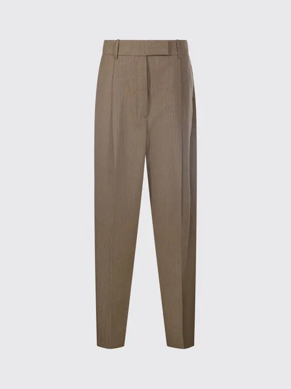 RÓHE High-waisted Striped Wool Blend Straight Trousers