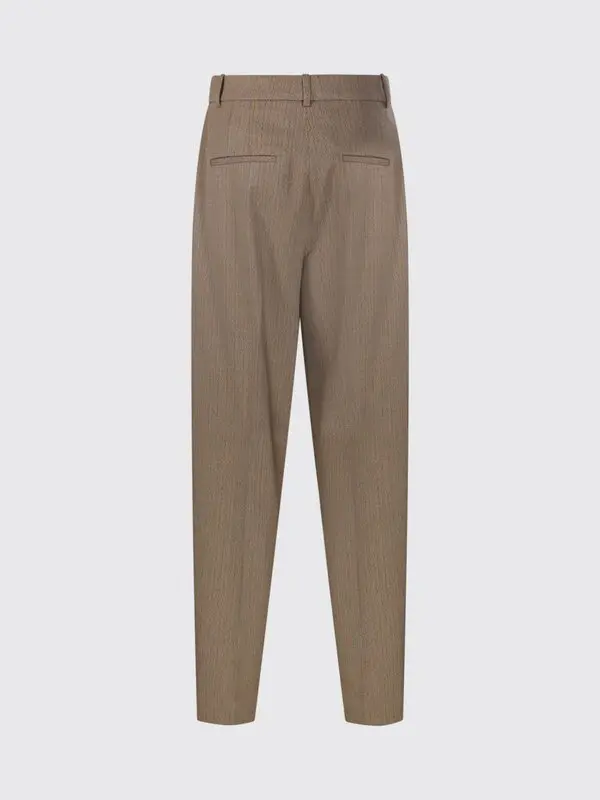 RÓHE High-waisted Striped Wool Blend Straight Trousers