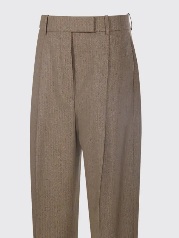 RÓHE High-waisted Striped Wool Blend Straight Trousers