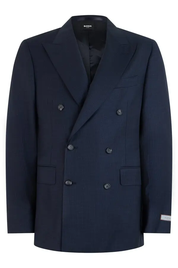 Canali Double-breasted Wool Blazer Jacket
