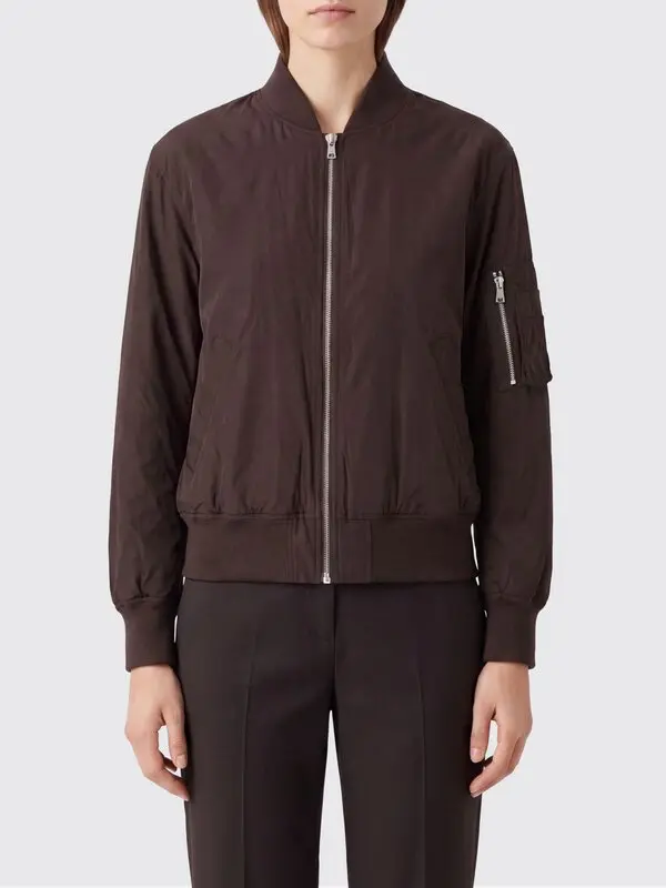SEMICOUTURE Bomber Jacket With Zip Up And Zippered Pocket Detail