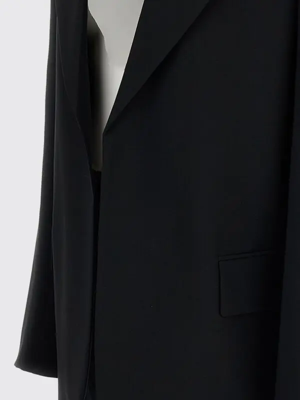 Sportmax Single-breasted Cropped Pure Wool Blazer With Peak Lapels