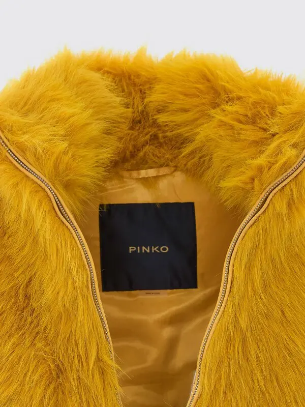 Pinko Faux Fur Gilet With Funnel Neck