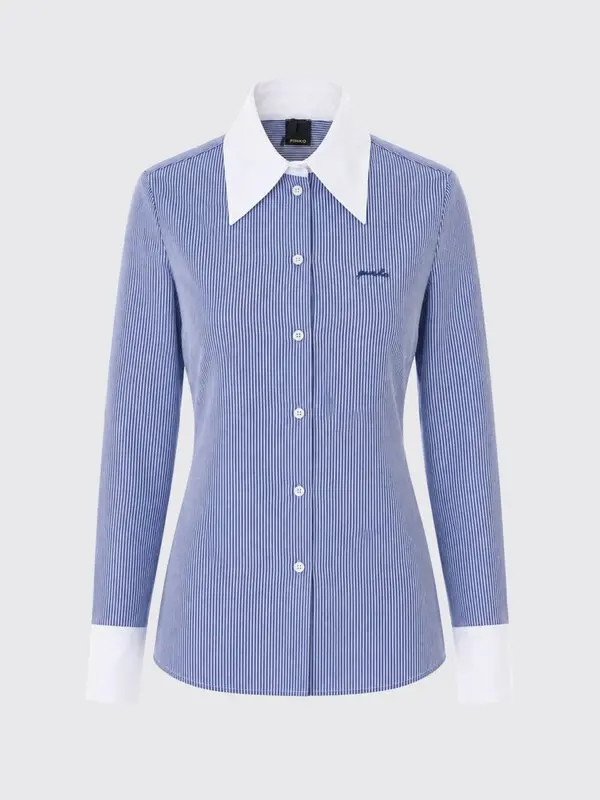 Pinko Striped Shirt With Contrast Collar