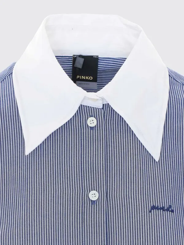 Pinko Striped Shirt With Contrast Collar