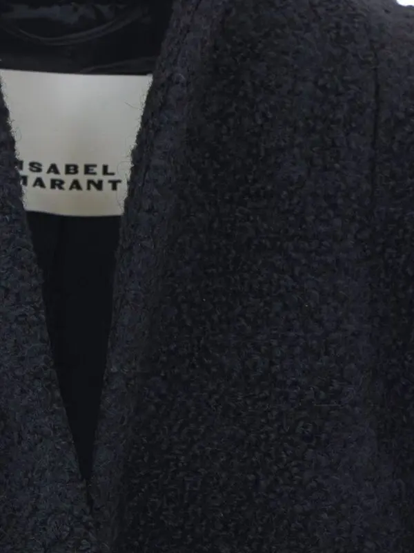 Isabel Marant Étoile Double-breasted Wool And Alpaca Short Coat With Belt - Black