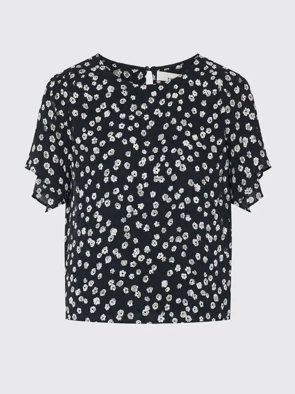 Isabel Marant Étoile Floral Print Silk-blend Short-sleeve Blouse