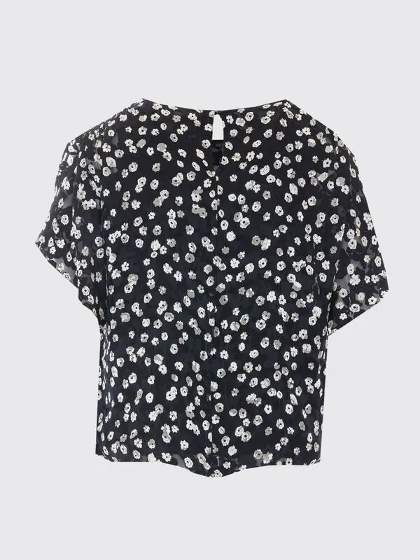 Isabel Marant Étoile Floral Print Silk-blend Short-sleeve Blouse
