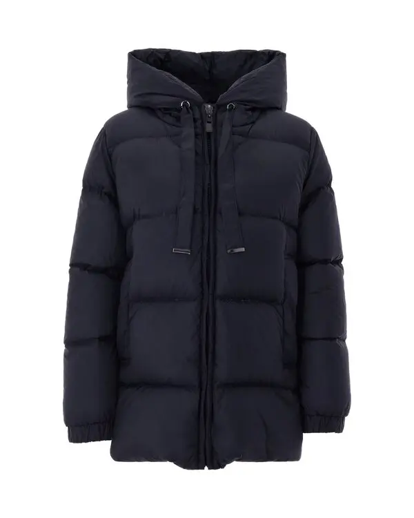 Max Mara Hooded Long Puffer Coat - Blu Notte