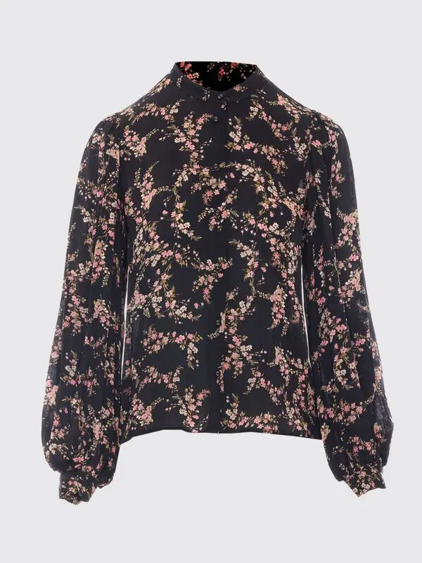 TWINSET Floral Print Band Collar Shirt