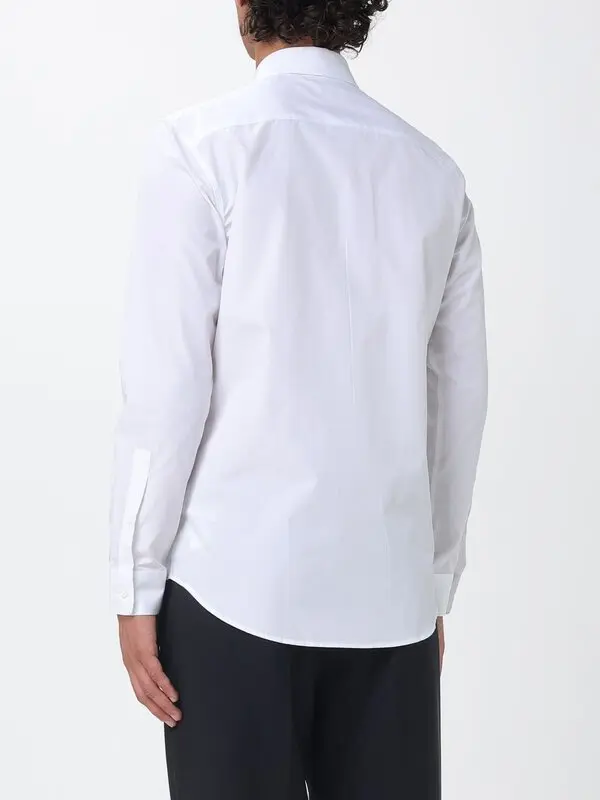 Burberry Slim Fit Cotton Poplin Shirt With Tone-on-tone Ekd Logo