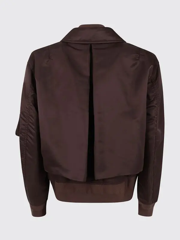 Sacai Cotton-blend Bomber Jacket With Classic Collar And Zip Closure - Brown
