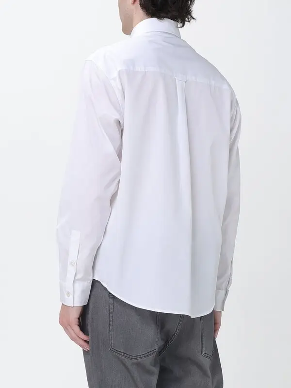Palm Angels Long-sleeved Cotton Shirt With Contrast Logo
