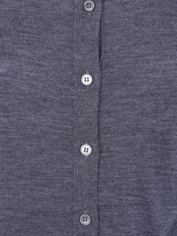 N° 21 Slim Fit Crewneck Cardigan In Pure Wool