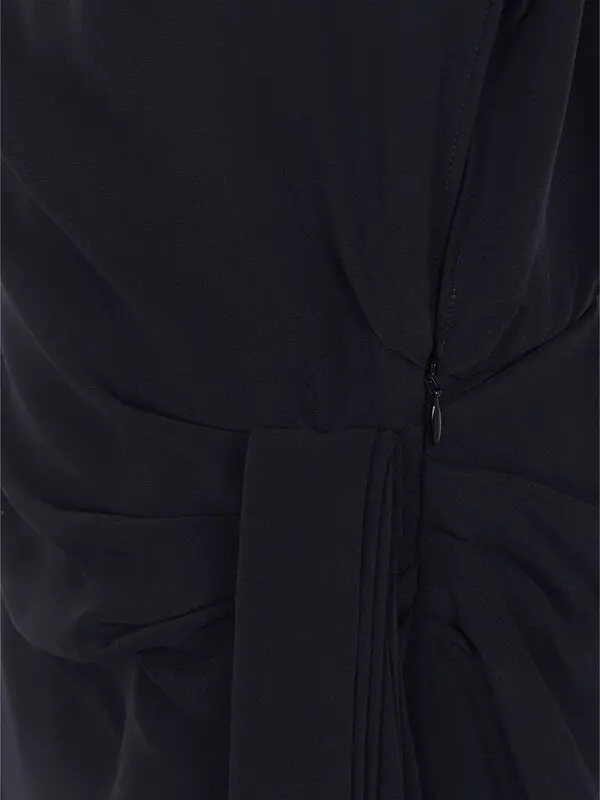N° 21 One-shoulder Asymmetrical Draped Midi Dress In Viscose