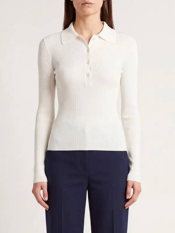 PAROSH P.a.r.o.s.h. Slim Fit Long-sleeved Pure Wool Polo