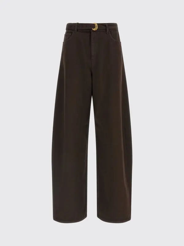 TWINSET High-waisted Cotton Trousers