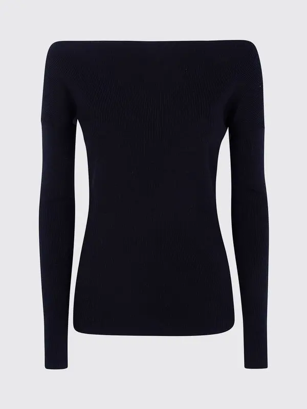 PAROSH P.a.r.o.s.h. Slim Fit Pure Wool Jumper With Straight Neckline And Dropped Shoulders