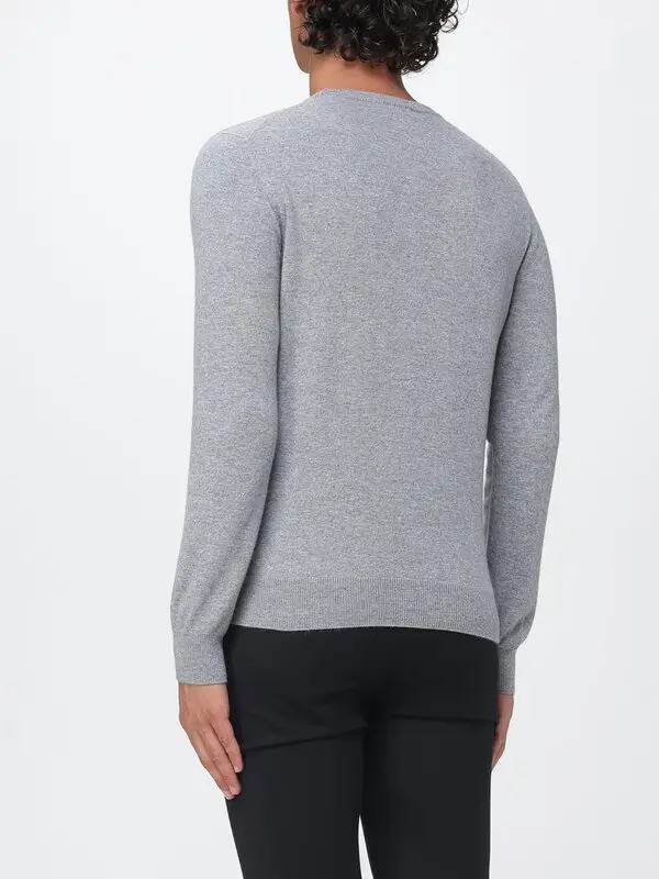 Malo Pure Cashmere Crewneck Jumper With Ribbed Trims - Grey