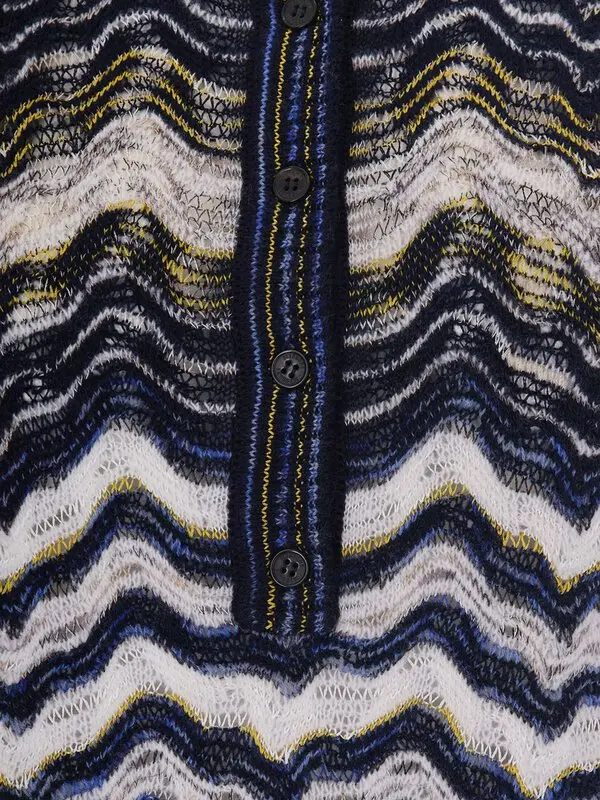 Missoni Slim Fit Multicolour Zig-zag Wool Turtleneck Jumper