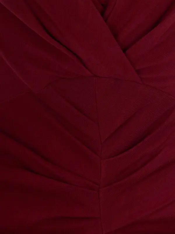 Isabel Marant Étoile Draped Viscose Midi Sheath Dress - Burgundy