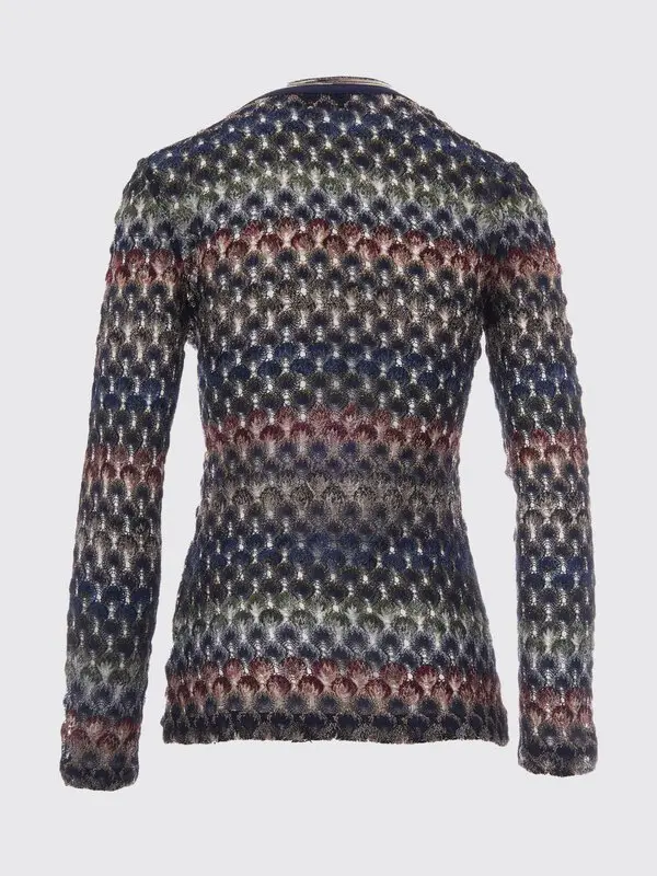 Missoni Slim Fit Multicolour Striped Cardigan With Lurex Yarn