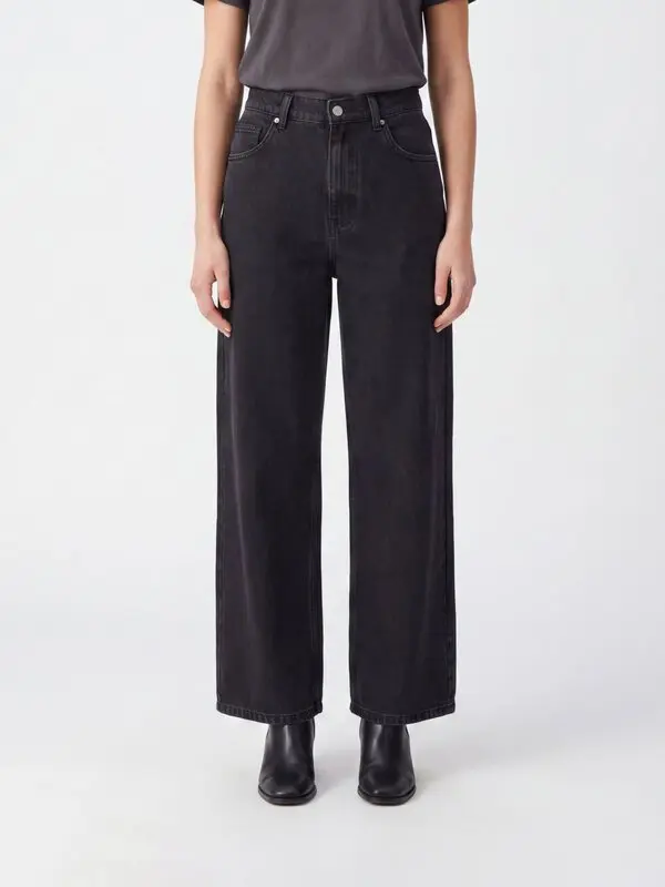 Marni High-waisted Wide-leg Jeans In Cotton Denim