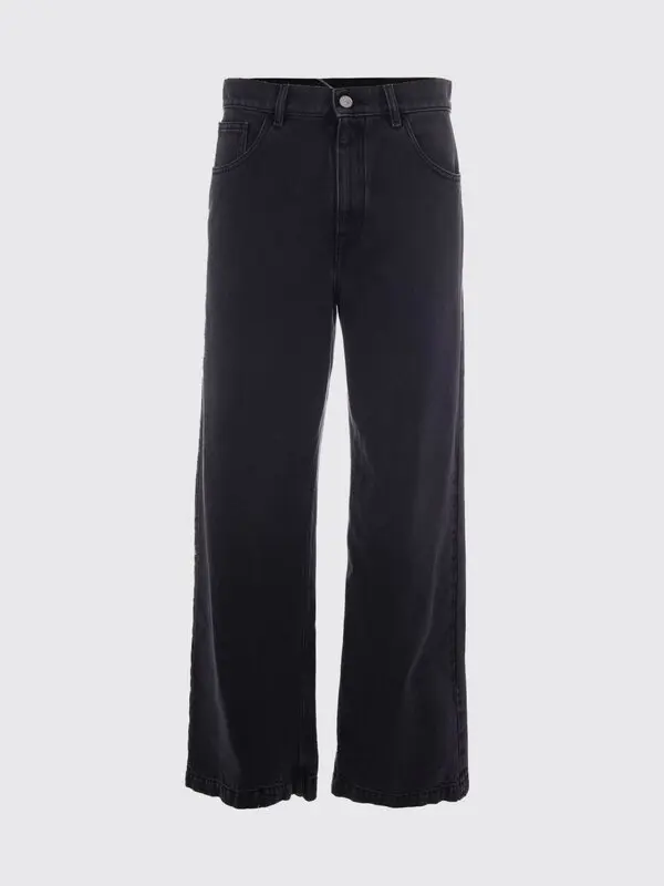 Marni High-waisted Wide-leg Jeans In Cotton Denim
