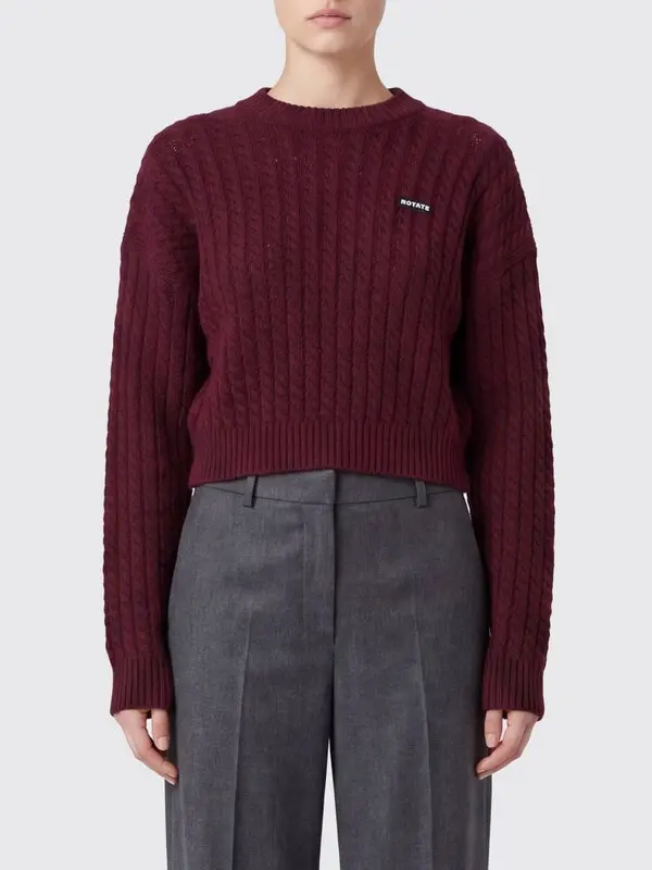 ROTATE BY BIRGER CHRISTENSEN Wool And Cashmere Blend Jumper With Applied Logo