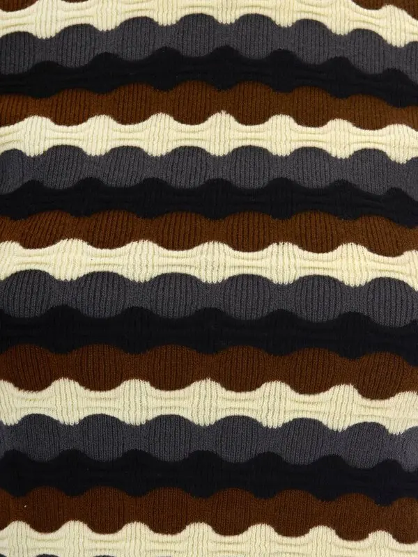 Marni Slim Fit Multicolour Striped Virgin Wool Jumper