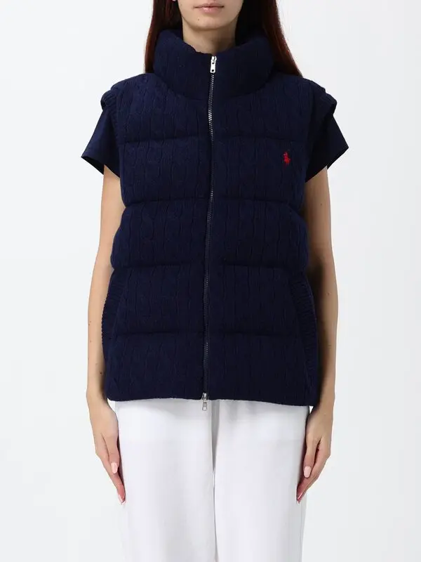 Polo Ralph Lauren Quilted Wool And Cashmere Vest With Pony Logo - Blue