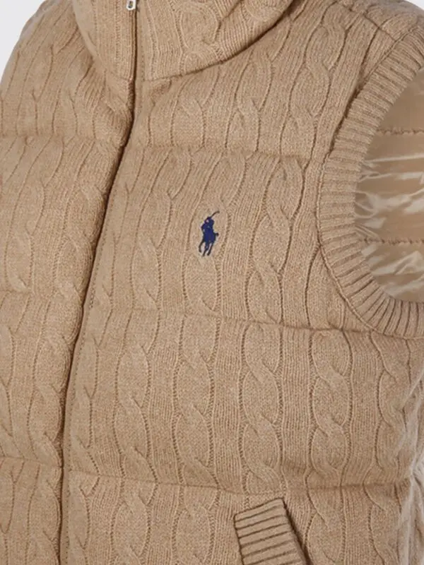 Polo Ralph Lauren Quilted Wool And Cashmere Vest With Pony Logo
