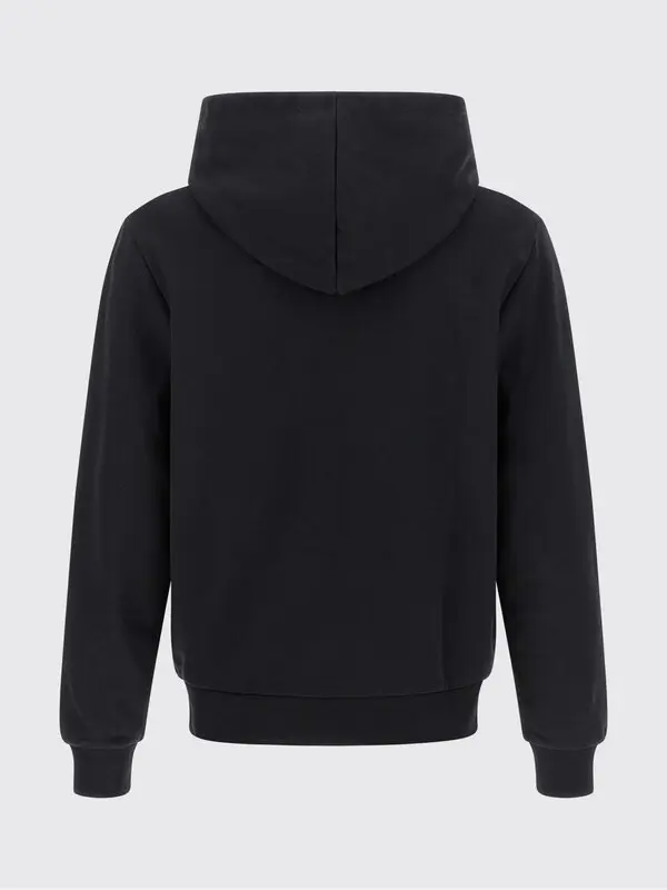 A.p.c. Cotton Logo Hoodie With Kangaroo Pocket