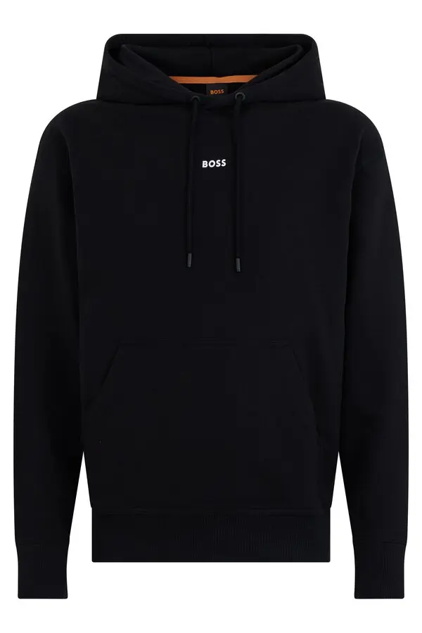 BOSS Cotton Hooded Sweatshirt With Chest Logo