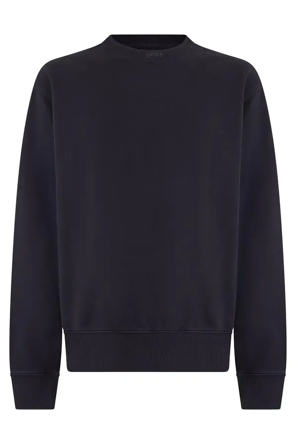BOSS Cotton Sweatshirt With Embroidered Logo
