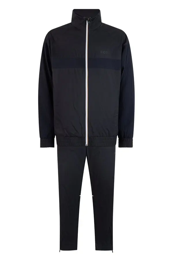 BOSS Zip-up Jumpsuit With High Collar