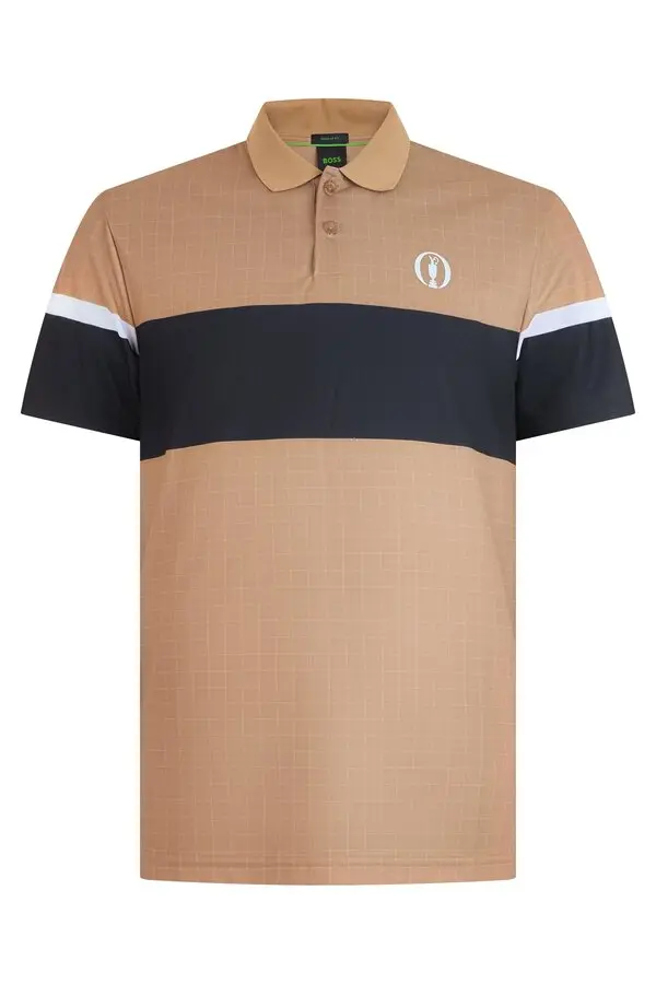 BOSS Technical Fabric Short-sleeve Polo With Contrast Stripe