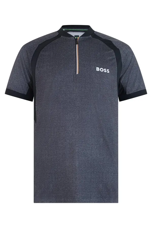 BOSS Technical Short Sleeve Zip Collar Shirt