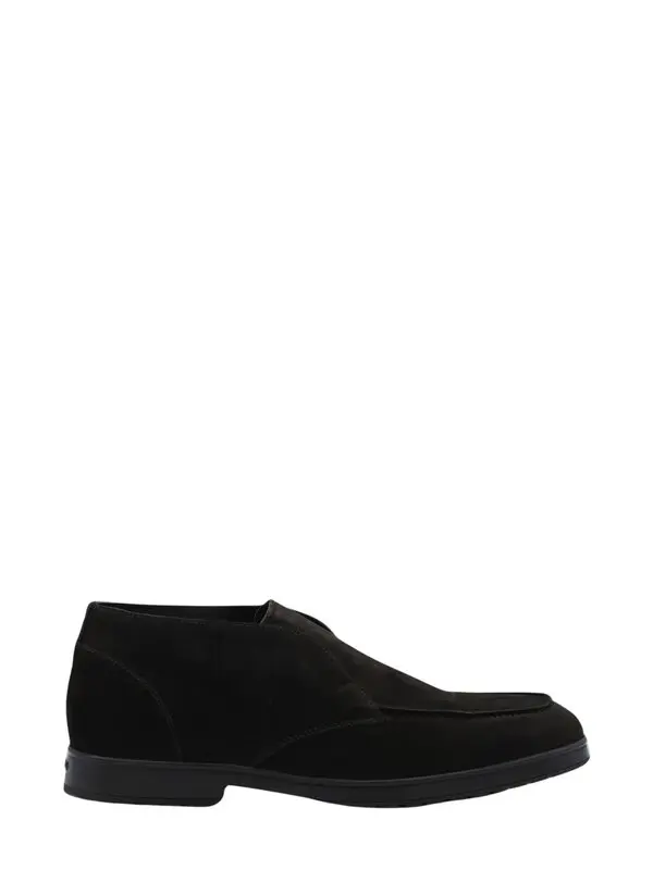 DOUCAL'S Suede Slip-on Ankle Boots - Brown