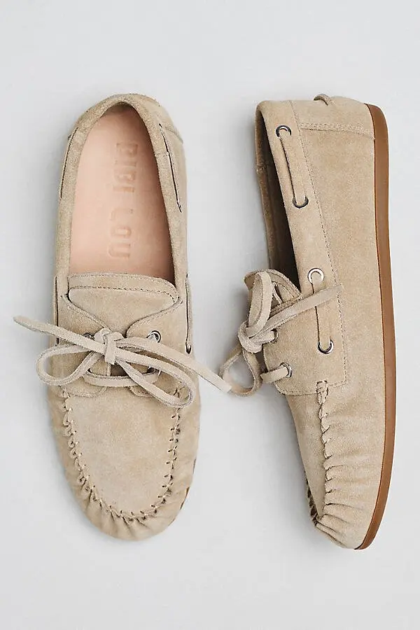 BIBI LOU Suede Moccasin Boat Shoes