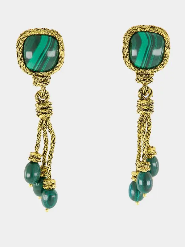 AURÉLIE BIDERMANN And Pine Green Miki Malachite Earrings