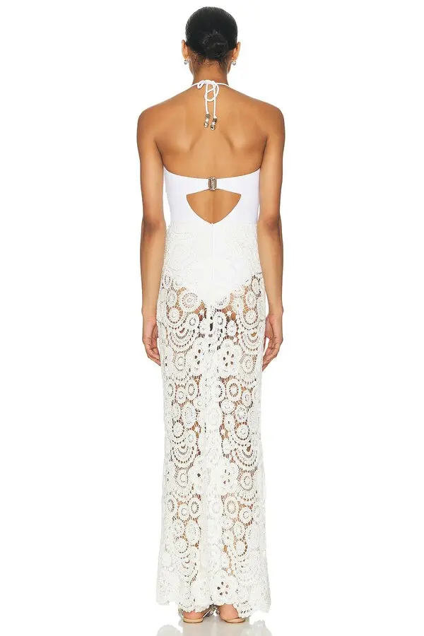 PatBO Gal Embroidery Maxi Dress - Off White