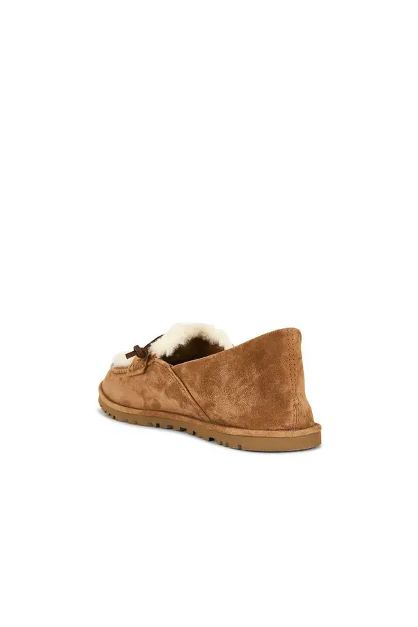 UGG Zora Suede Loafer With Lamb Fur Detail