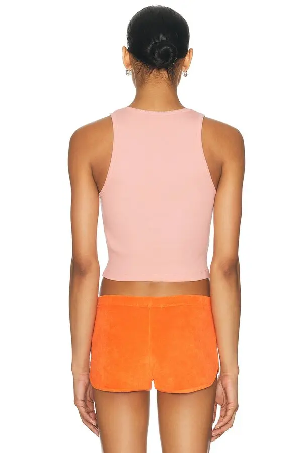 Sporty & Rich X Juicy Couture Crown Ribbed Tank Top