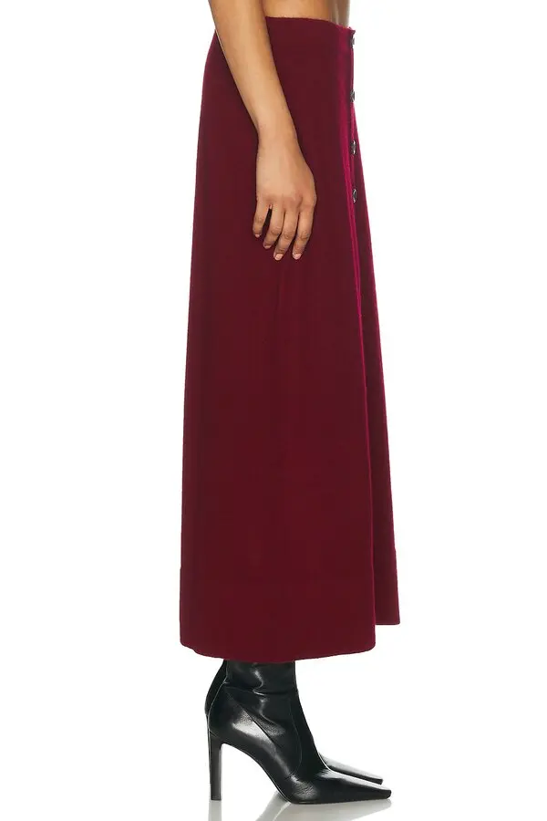 Altuzarra Callahan Cashmere Button Front Midi Skirt