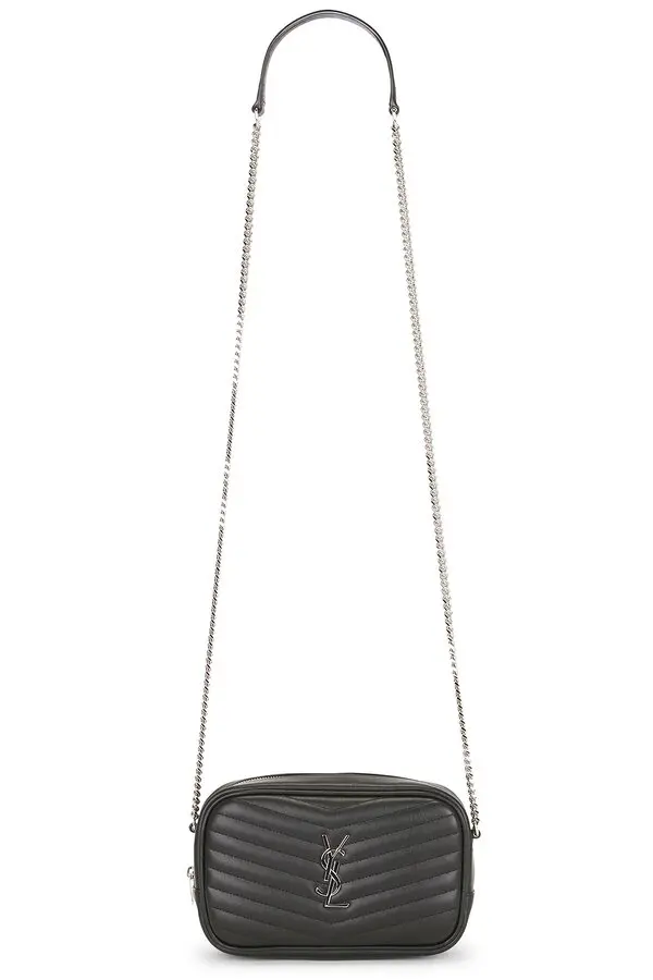 Saint Laurent Mini Lou Quilted Leather Bag - Black