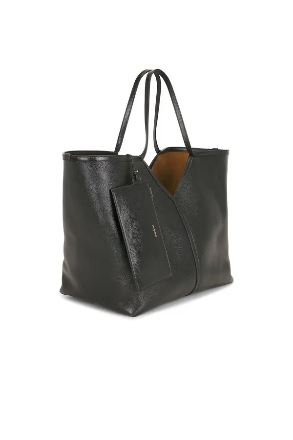 Saint Laurent Y Slim Tote Bag - Nero & Rustic Camel