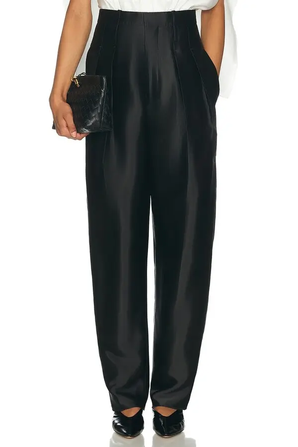 Bottega Veneta Twill Tapered Trouser - Double Black