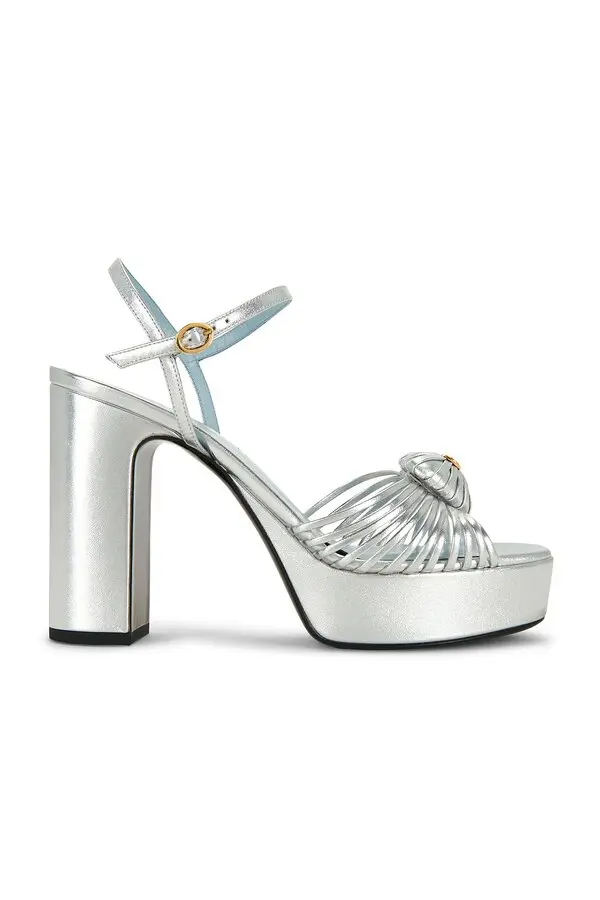 Valentino Garavani Coeur Royal Sandal - Silver