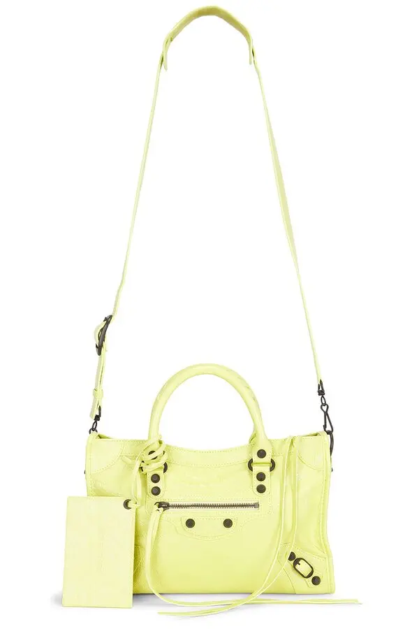 Balenciaga Le City Small Bag In Yellow - Limoncello